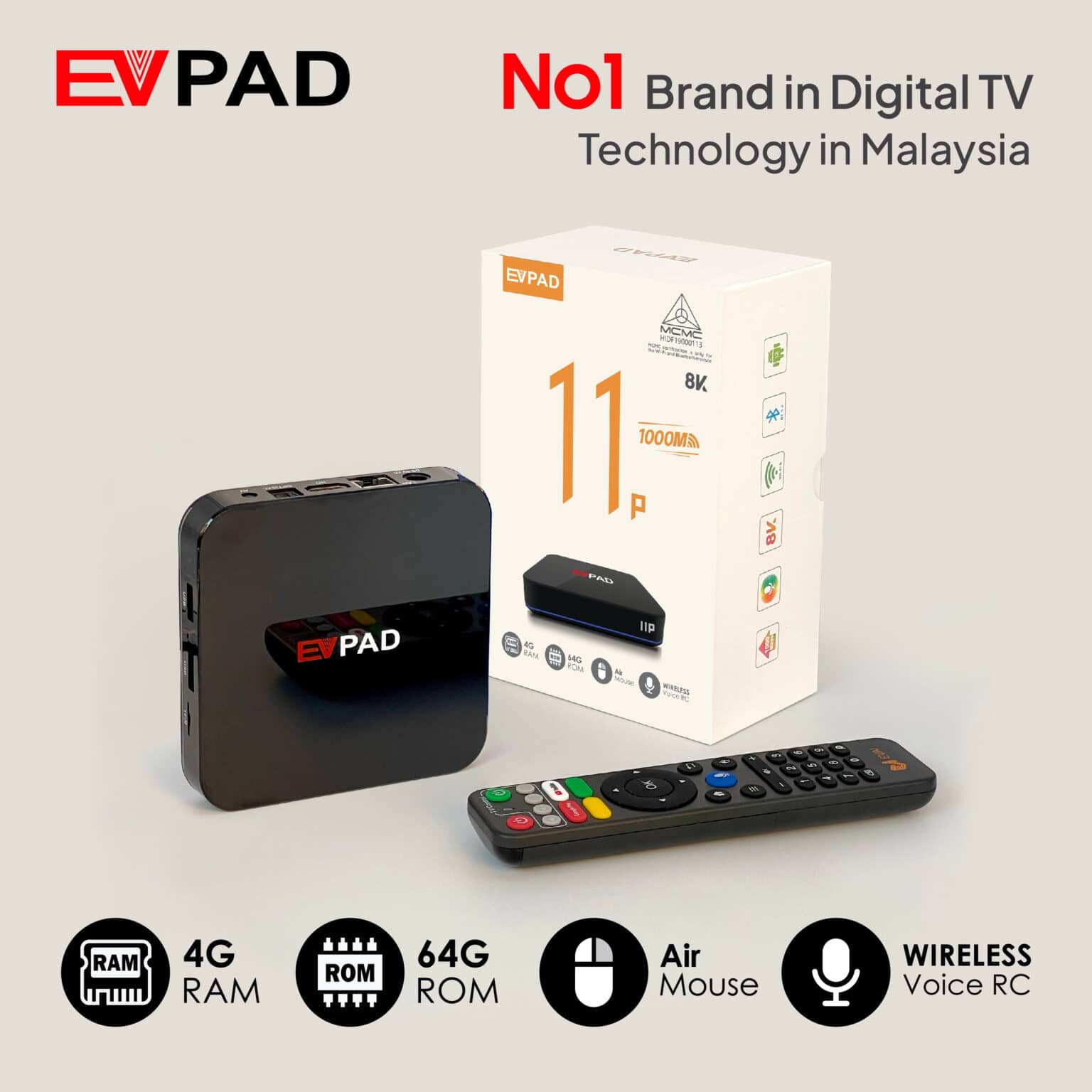 EVPAD 11P Android TV Box (Malaysia Version) - EVPAD TV Box Official Store